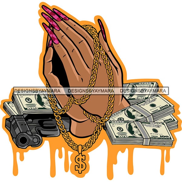 Praying Hands With Money Svg - Etsy