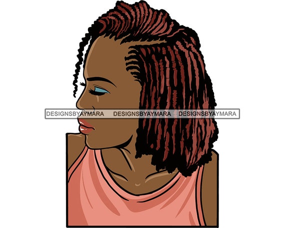 Afro Woman SVG Sister-locks Hairstyle Nubian Queen Melanin - Etsy Finland