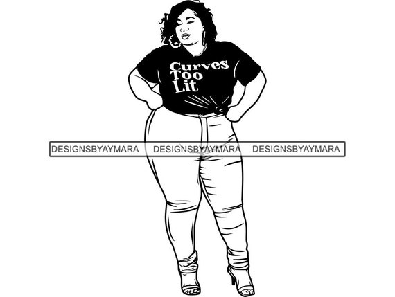 Black Woman Thick Big Bone African American Fabulous Classy - Etsy