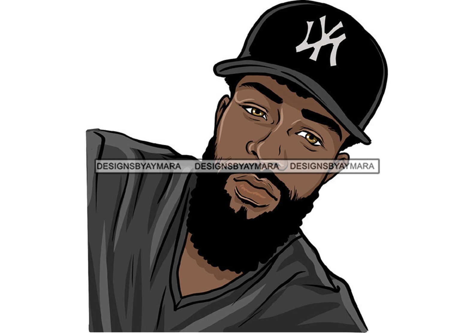Attractive Black Man Bearded Handsome Hipster Model Fashion Male Guy ...