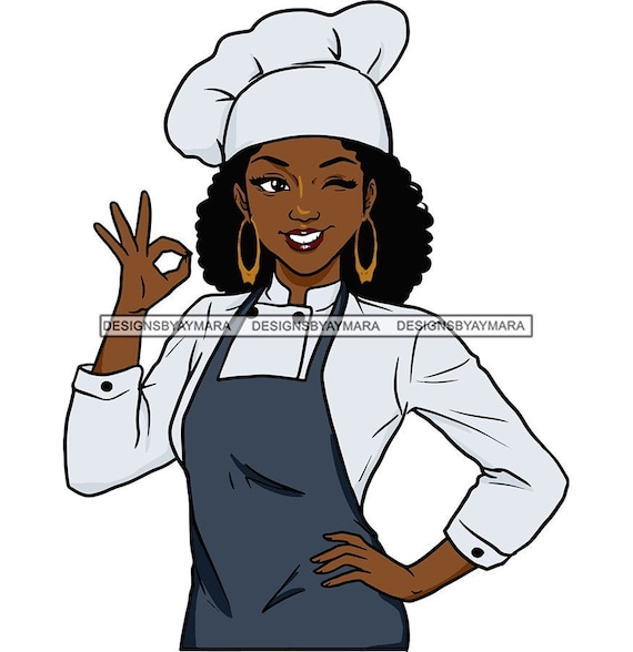 Black Woman Chef Clipart