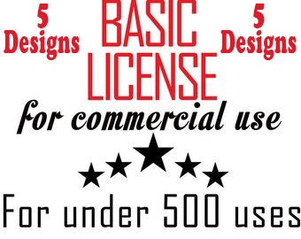 BASIC COMMERCIAL LICENSE for One Digital Product Design for - Etsy