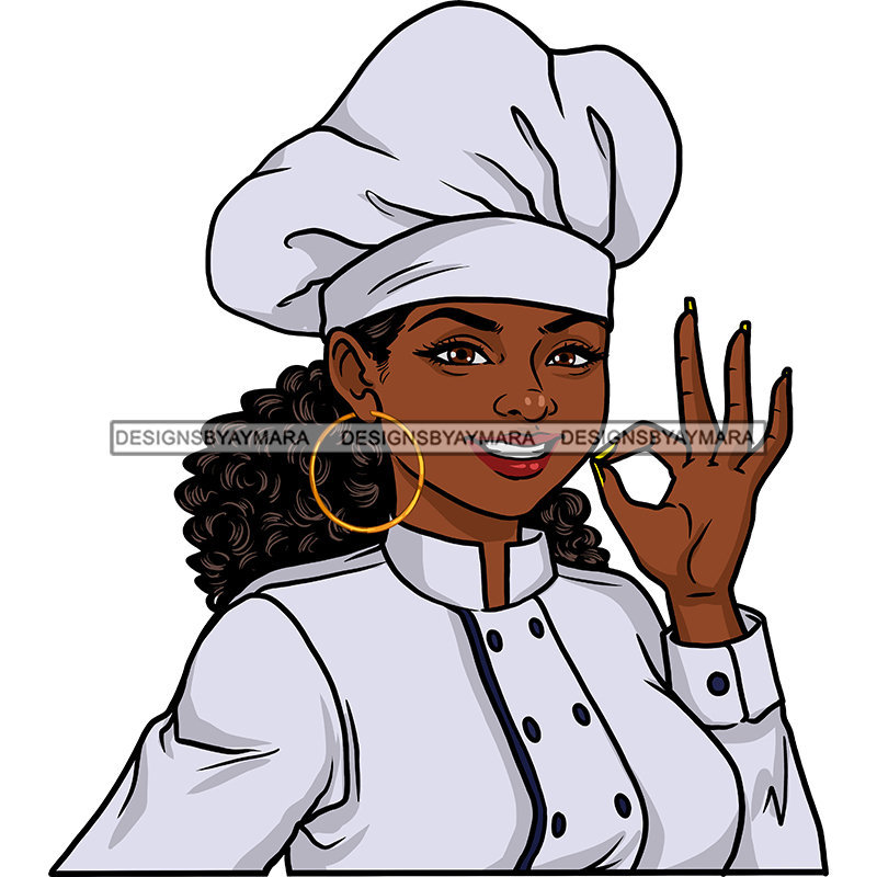 Black Woman Chef Clipart