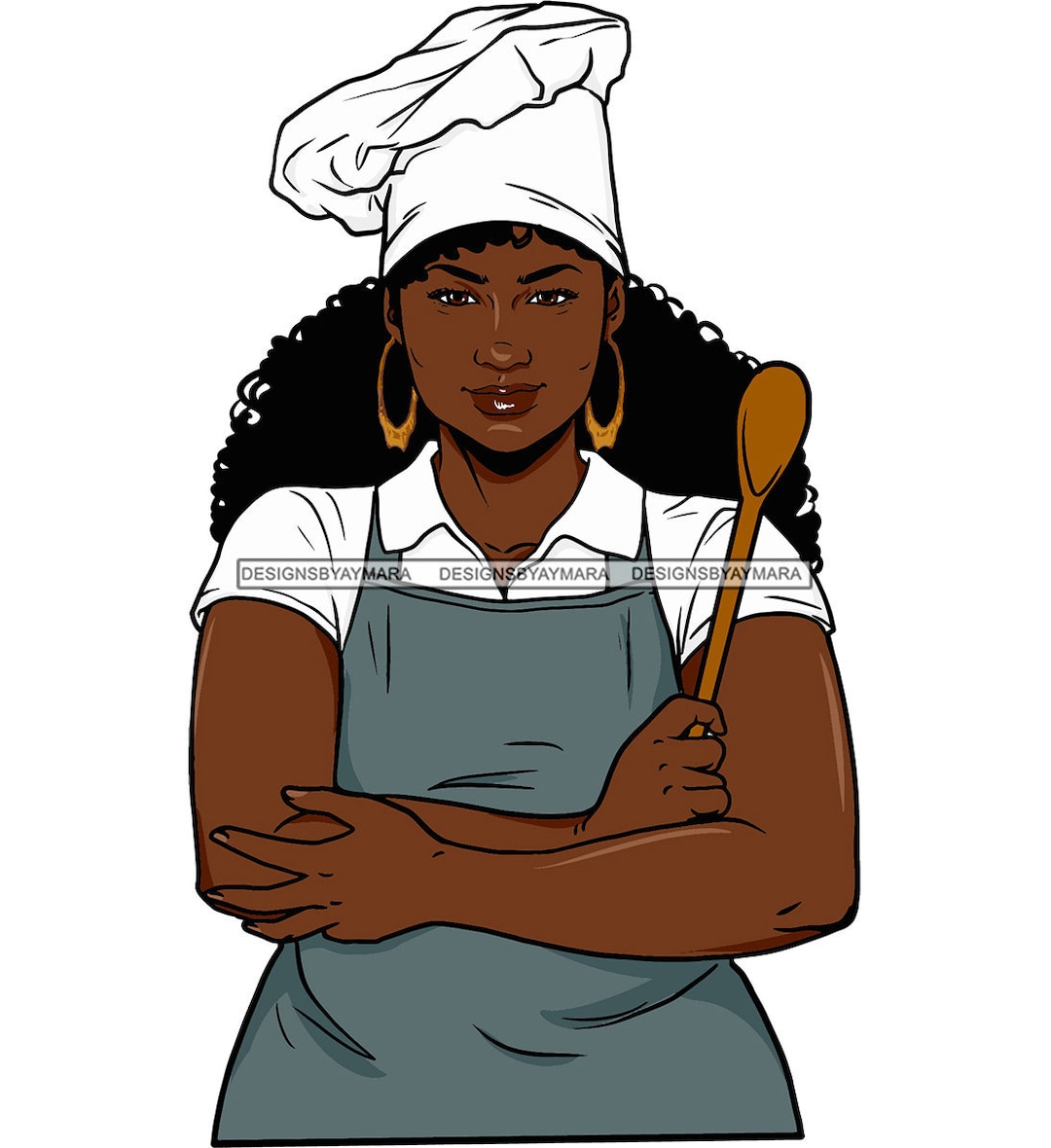 Afro Woman Chef Culinary Occupation Cooking Job Business Kitchen ...