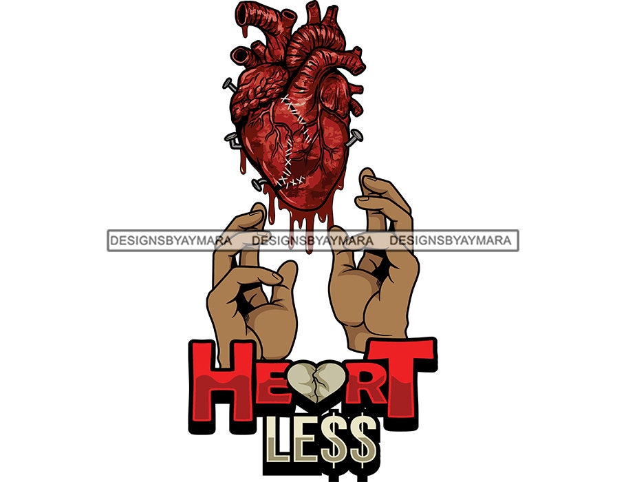 Heartless Male Hands Human Heart Agony Stiches Scars Bleeding - Etsy