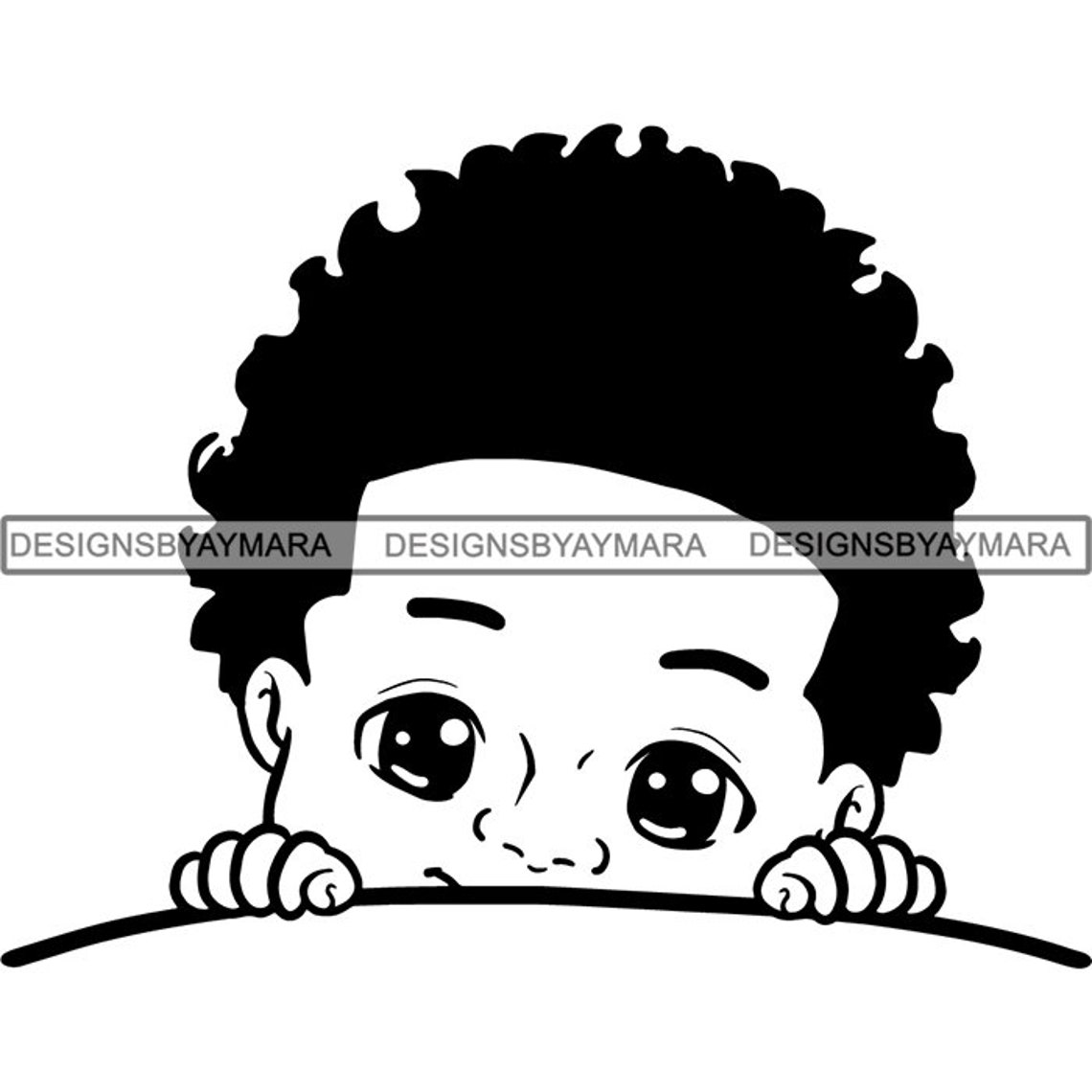 Peek a Boo I See You Baby Boo Girl Afro Puff Nubian Cute | Etsy