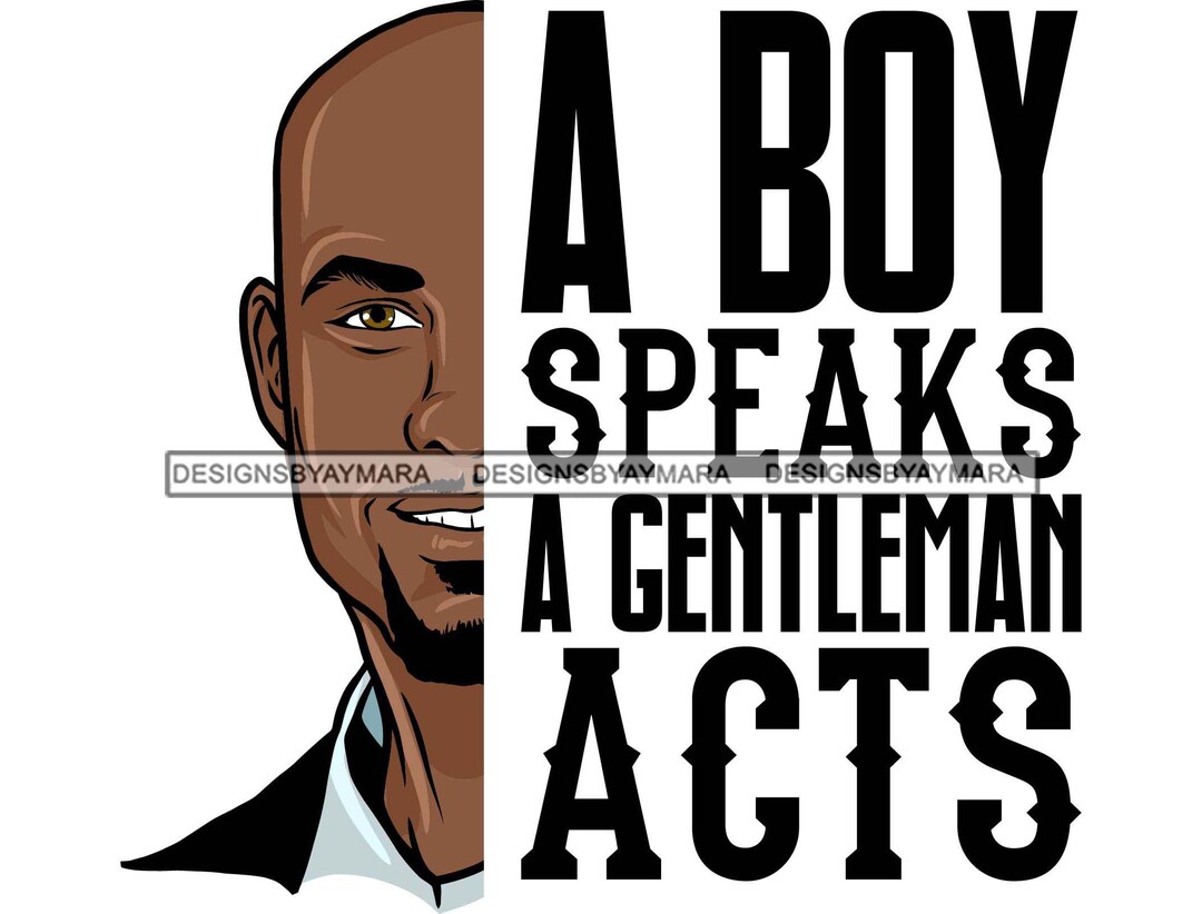 Attractive Black Man Bearded Handsome Hipster Life Quotes Half Face Guy ...
