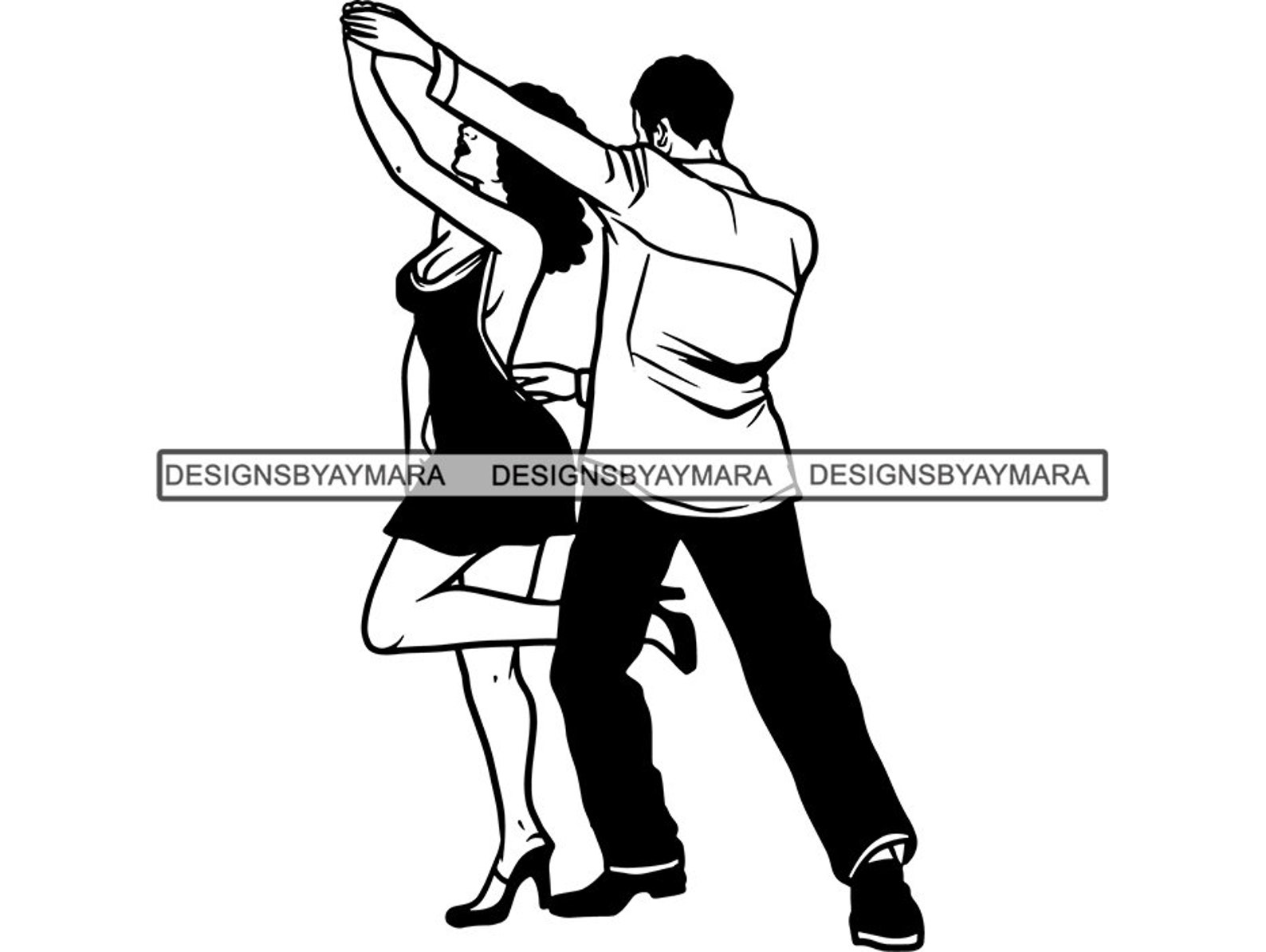 Stepper Dancer Stepping Chicago Style African American Couple Dancing ...