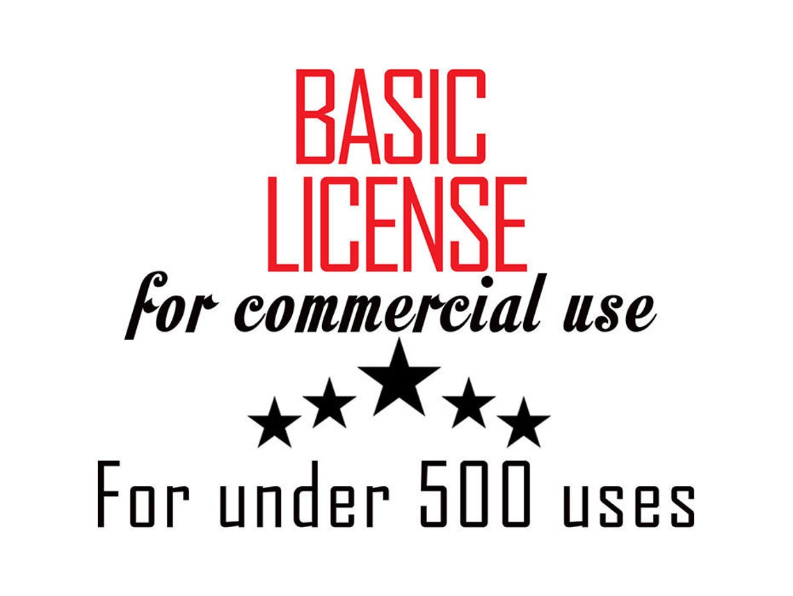 Basic Commercial License for Commercial Use of Patterns, Graphic Design ...