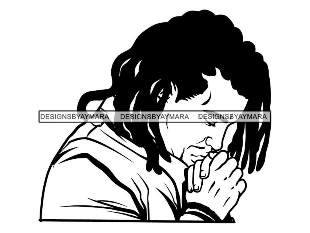 Black Man Praying SVG God Quotes Respect Faith Spiritual Life Bible ...