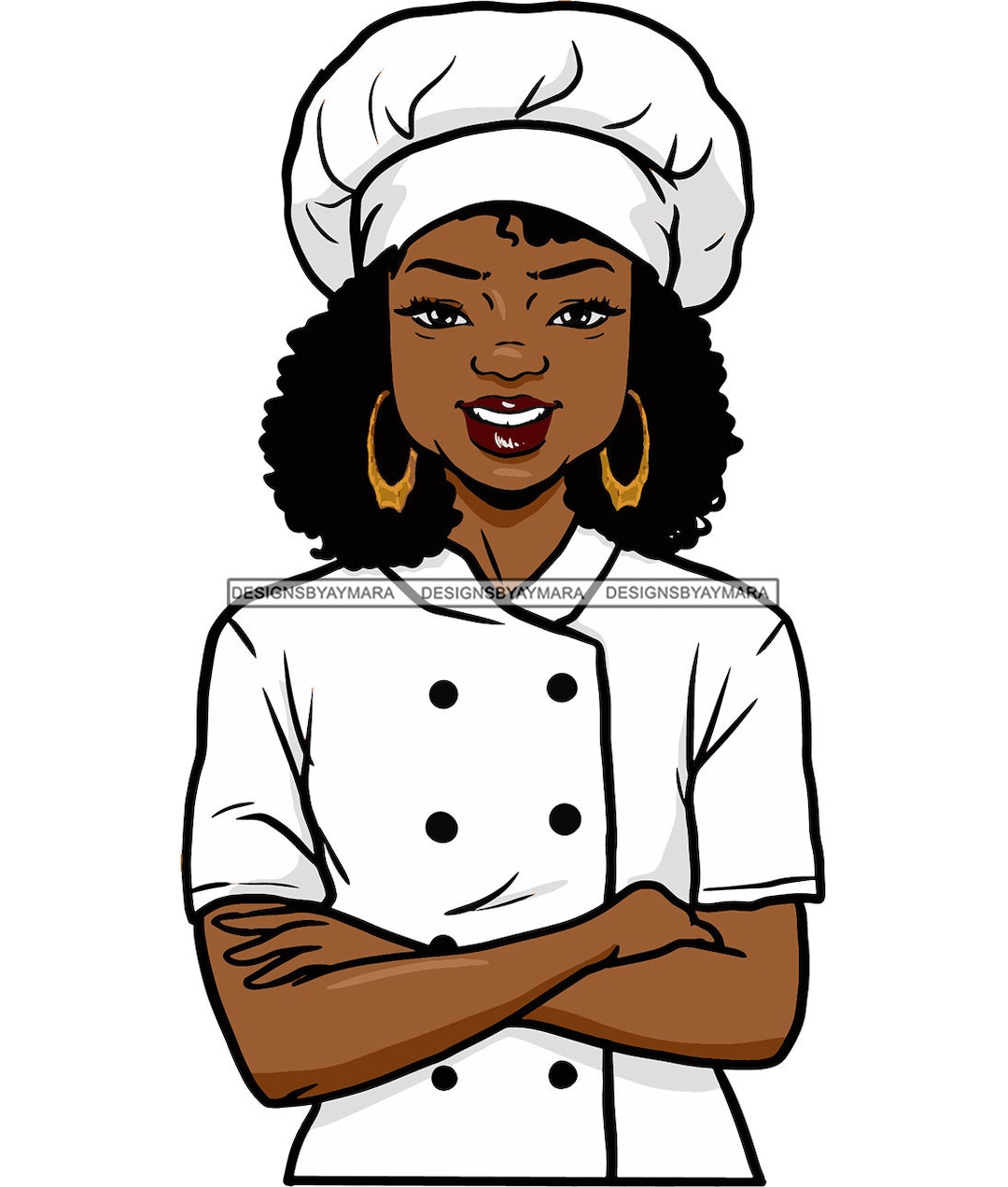 Afro Woman Chef Culinary Occupation Cooking Job Business Kitchen ...