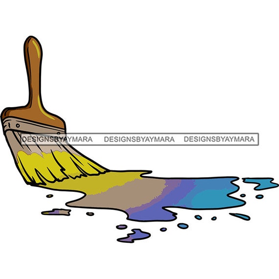 Paintbrush Streaks Clip Art From