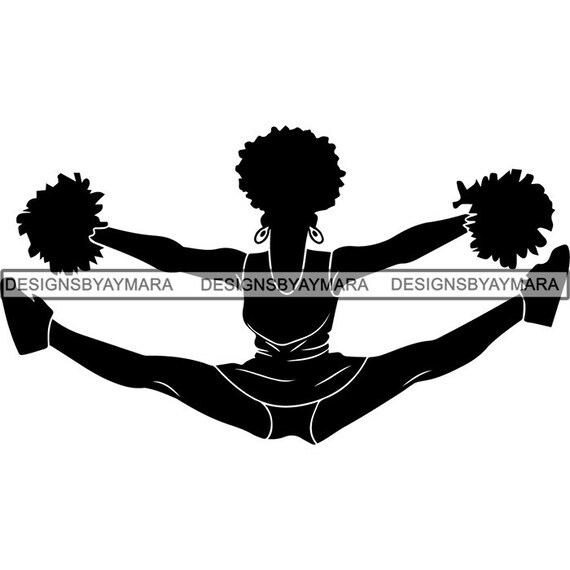 Afro Cheerleader SVG Melanin Goddess Queen Young Female Lady - Etsy