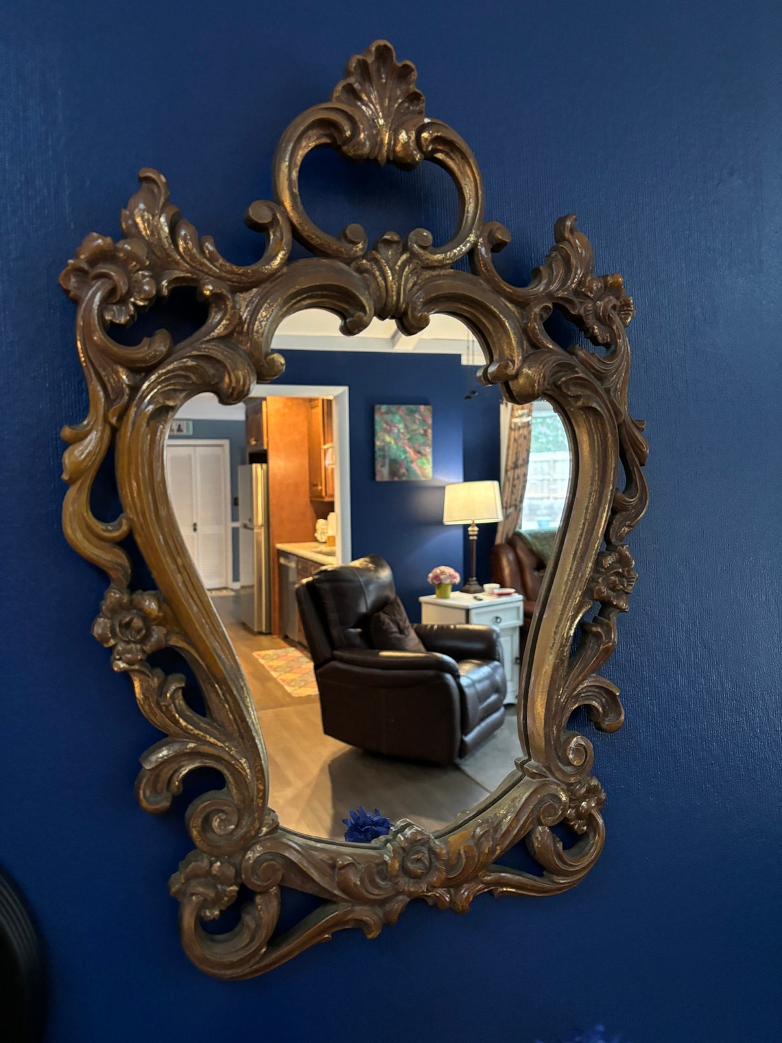 Rococo Gold Gilt Mirror Vintage 1950's, Mid Century Mirror, Syroco ...