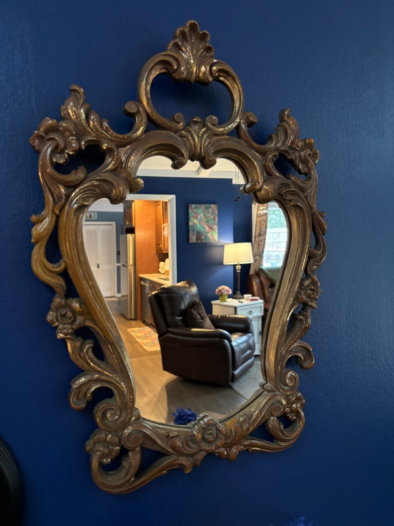 Rococo Gold Gilt Mirror Vintage 1950's, Mid Century Mirror, Syroco ...