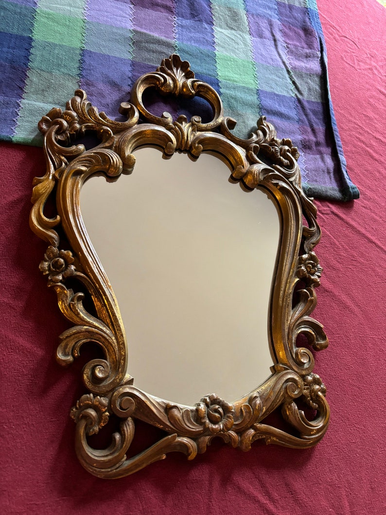 Rococo Gold Gilt Mirror Vintage 1950's, Mid Century Mirror, Syroco ...