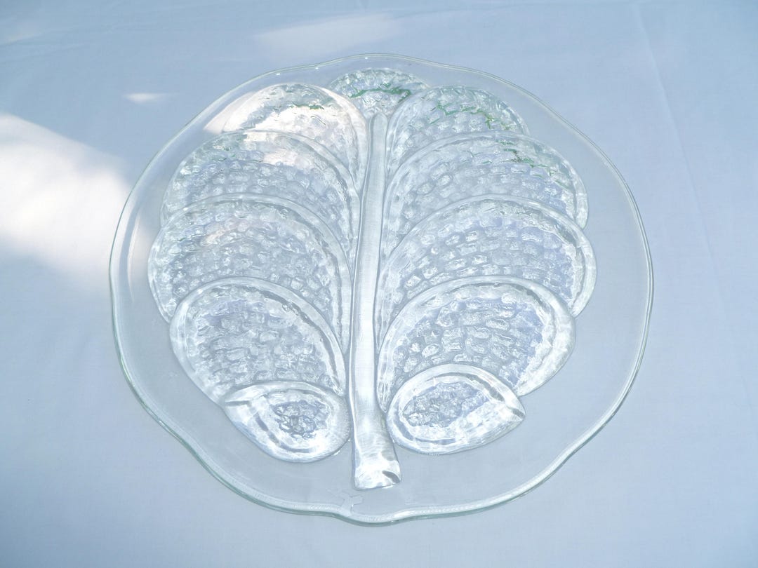 Vintage Tree of Life Glass Serving Platter - Etsy