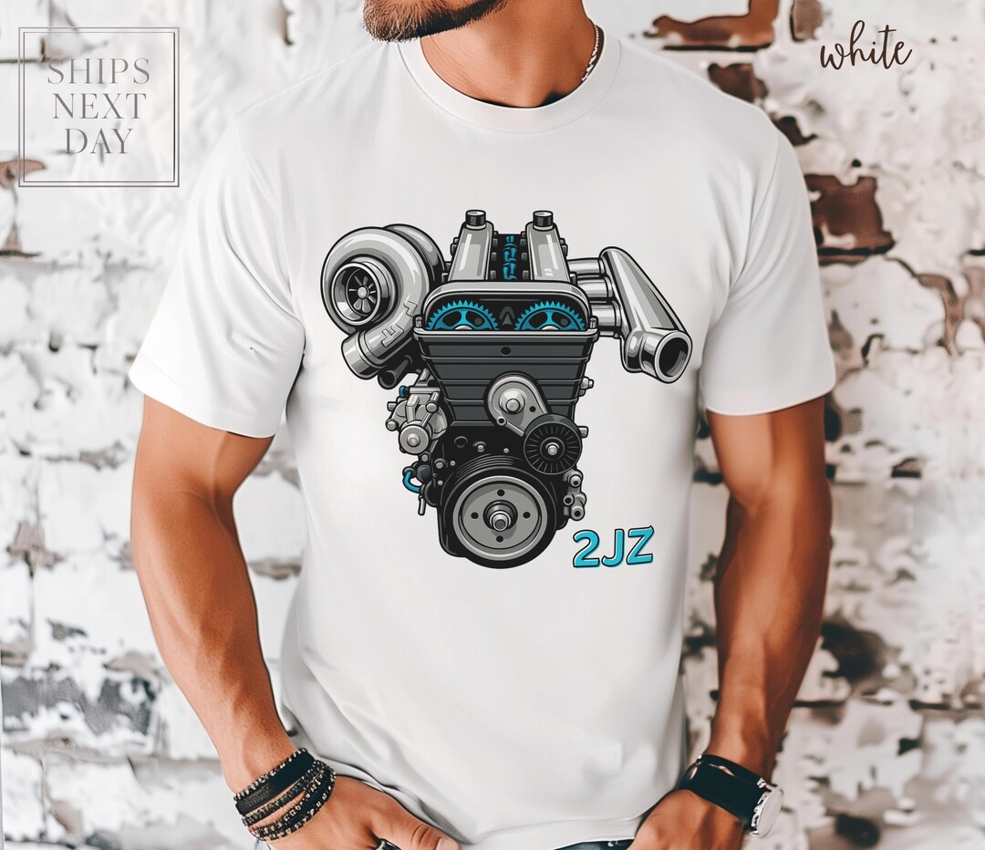 2JZ Engine Comfort Colors Shirt, JDM Car T Shirt, Turbo Engine Tee ...
