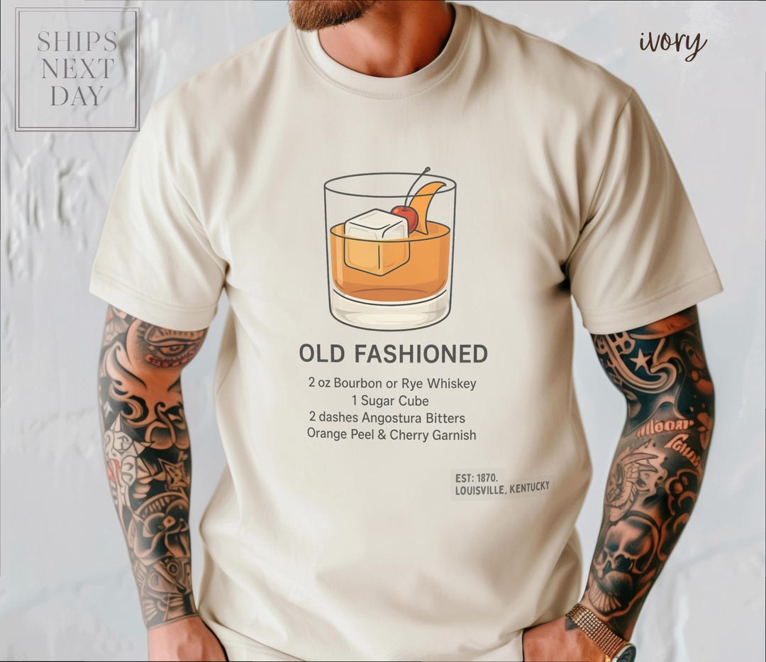 Old Fashioned Cocktail Comfort Colors Shirt, Whiskey Lover Gift ...