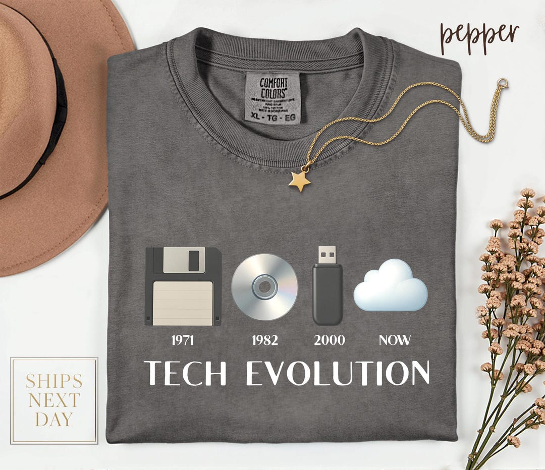 Tech Evolution Comfort Colors Shirt, Retro Technology Timeline T-shirt ...
