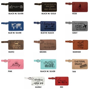 Personalized Luggage Tag, Custom Leather Luggage Tag, Company Logo Luggage Tags, Monogram ...