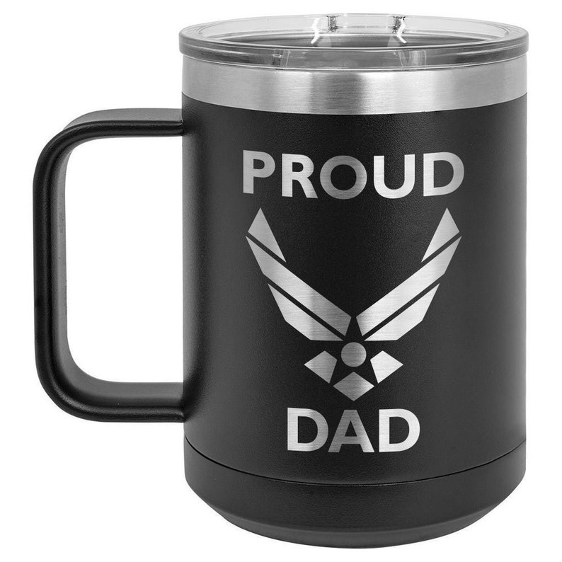 Proud Air Force Dad Tumbler With Straw and Lid | Coffee Mug, Wine Glass ...