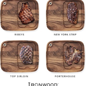Personalized Acacia Wood Steak Plate | Laser Engraved Serving Platter ...