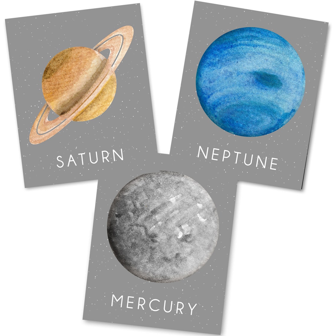 Planet Print Set Planet Printables Solar System Printables Solar System ...