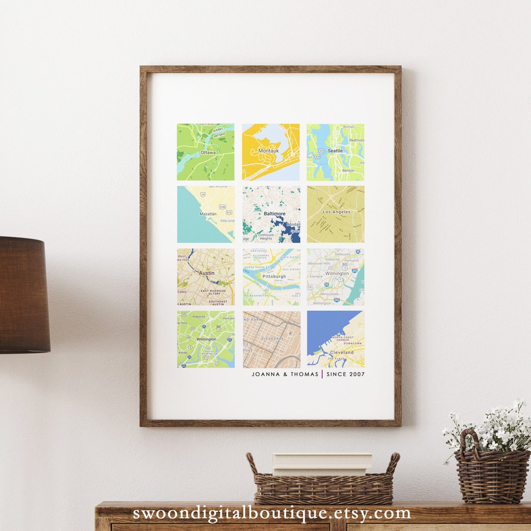 Adventure Maps, Maps of Places Lived, Places We've Been, Places Lived ...