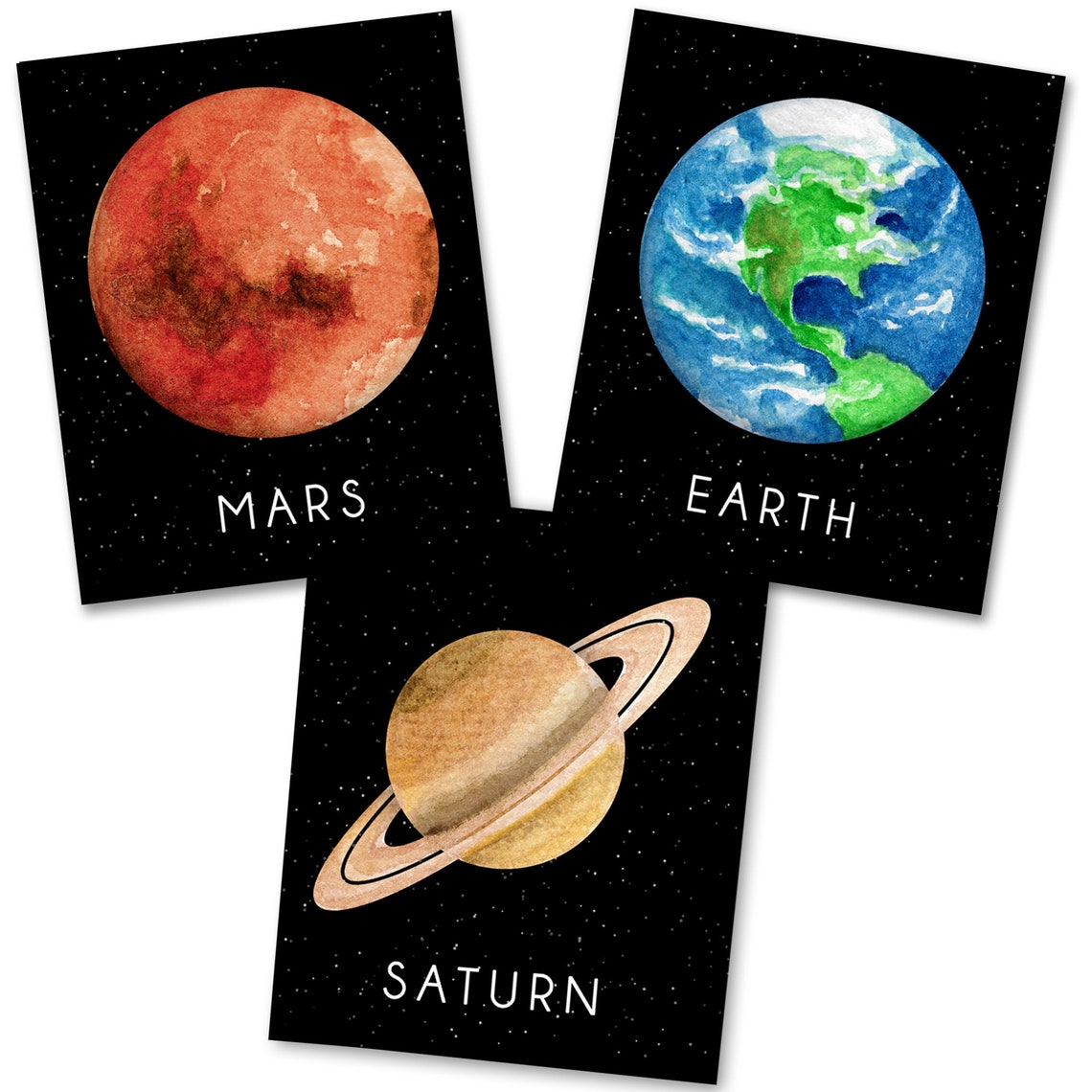 Planet Print Set Planet Printables Solar System Printables Solar System ...