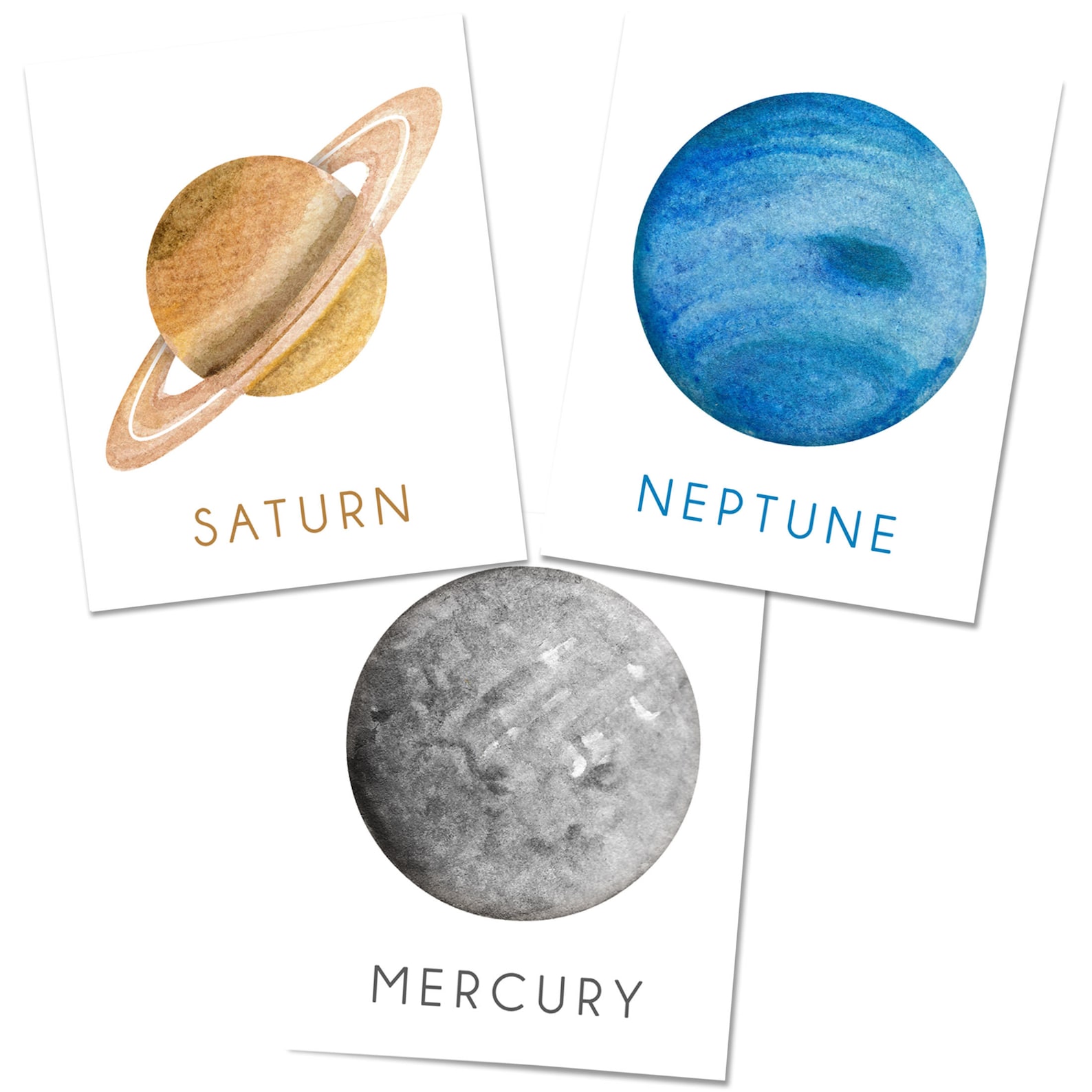Planet Print Set Planet Printables Solar System Printables Solar System ...
