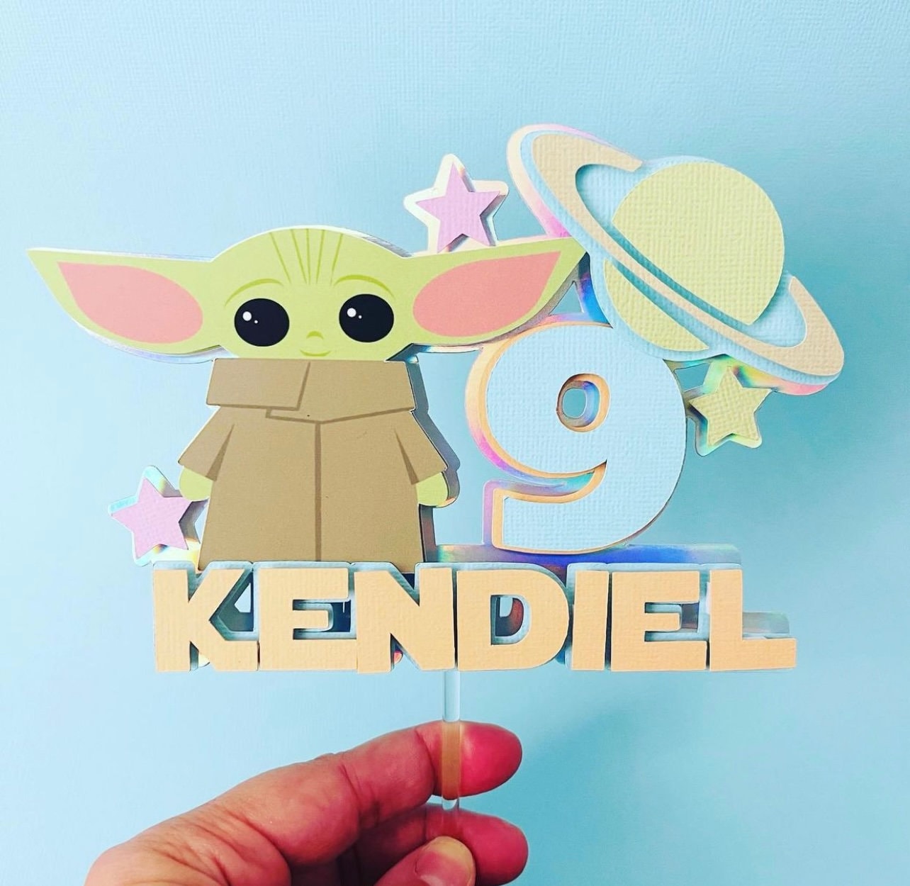 Baby Yoda Cake Topper/ Baby Yoda Birthday Decoration/ Baby - Etsy