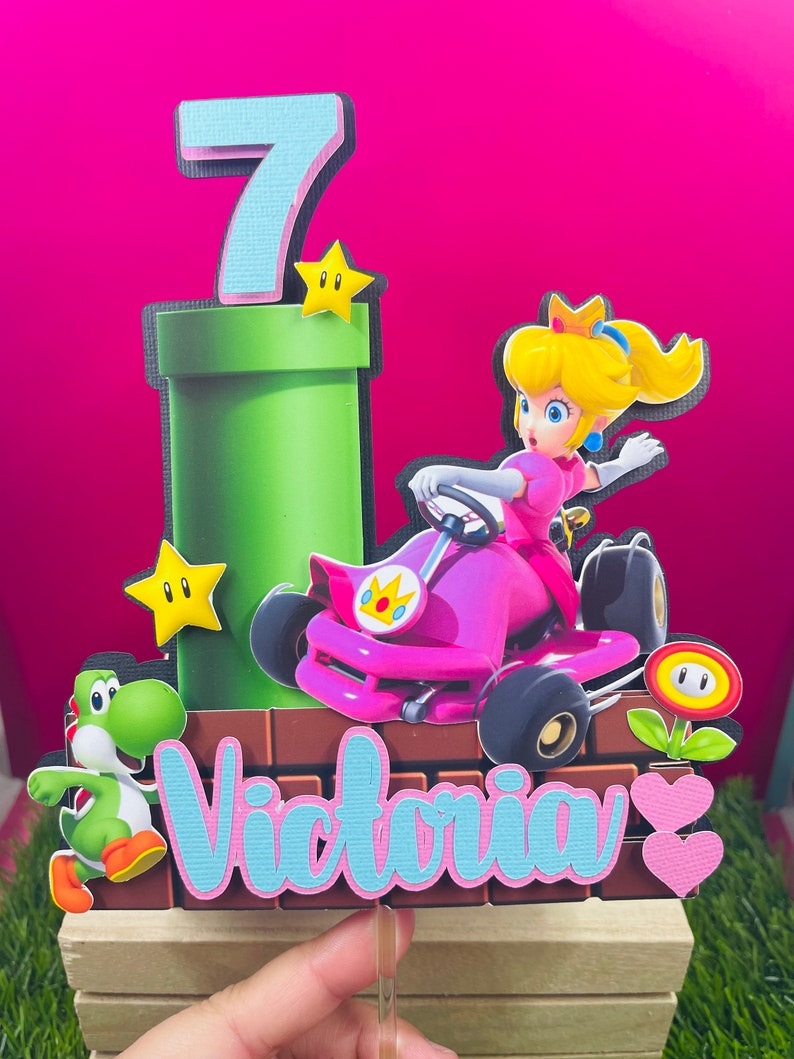 Princess Peach Cake Topper/princess Peach Birthday Decor/ - Etsy