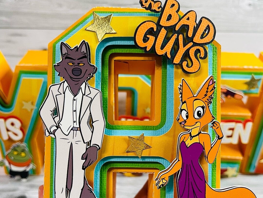 3D Bad Guys Letters, Custom Birthday Party Decoration - Etsy