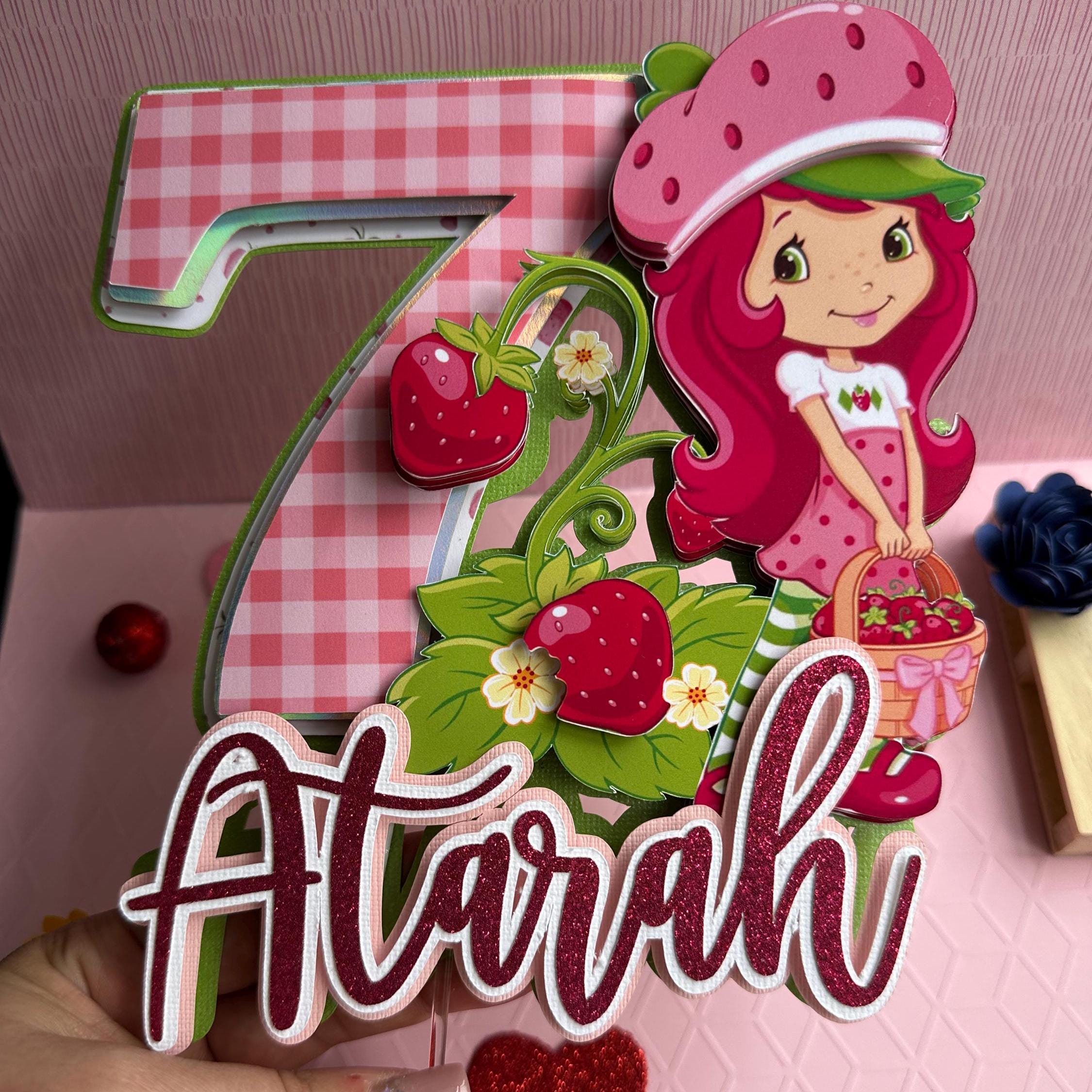 Custom Strawberry-themed 3D Cake Topper | Berry Sweet Birthday Party ...