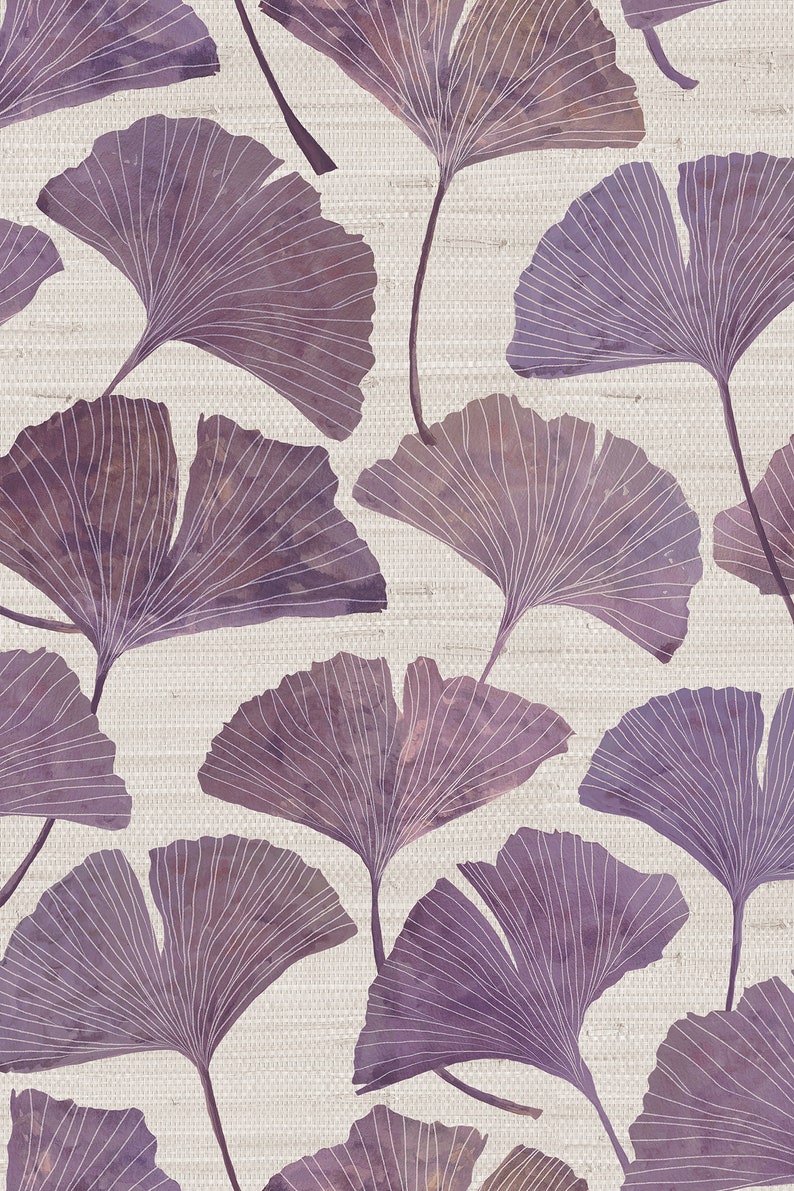 Gingko Leaf Wallpaper Sample - Etsy