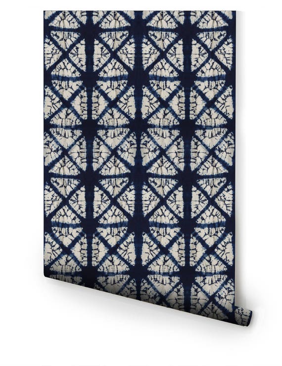 Indigo Diamond Wallpaper - Etsy