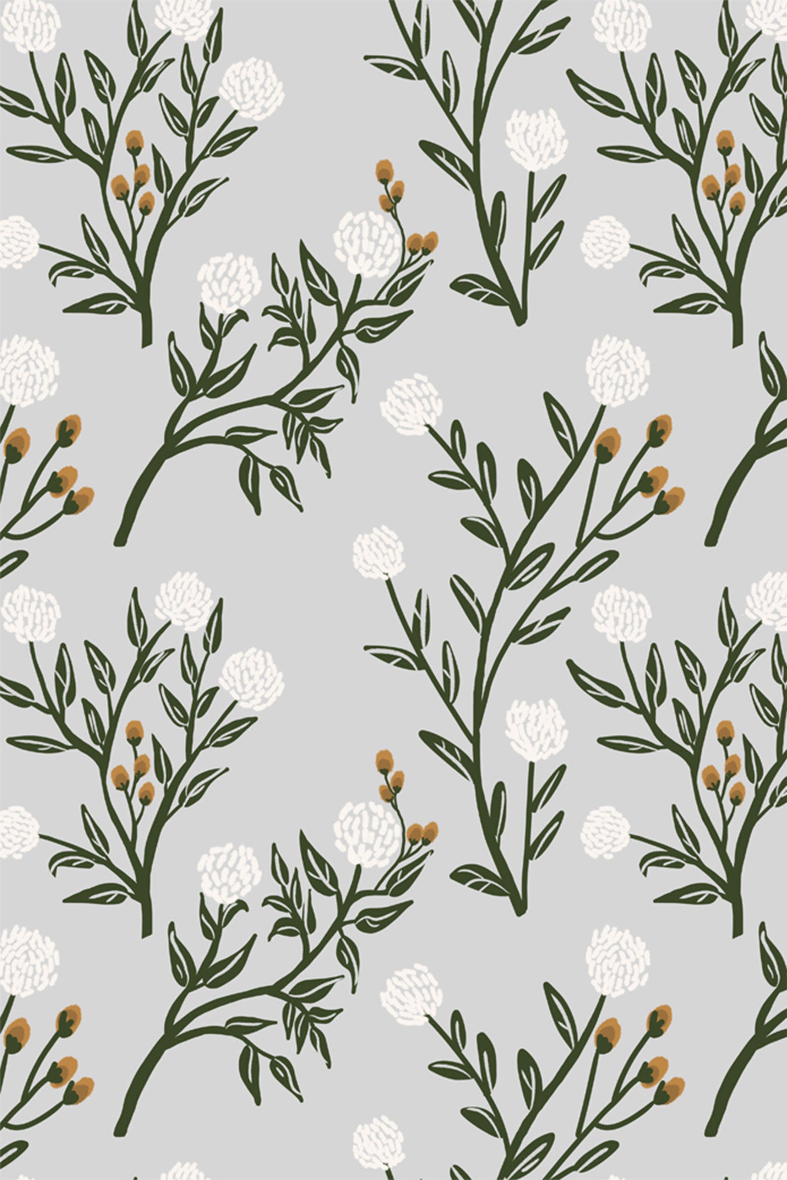 English Floral Wallpaper - Etsy