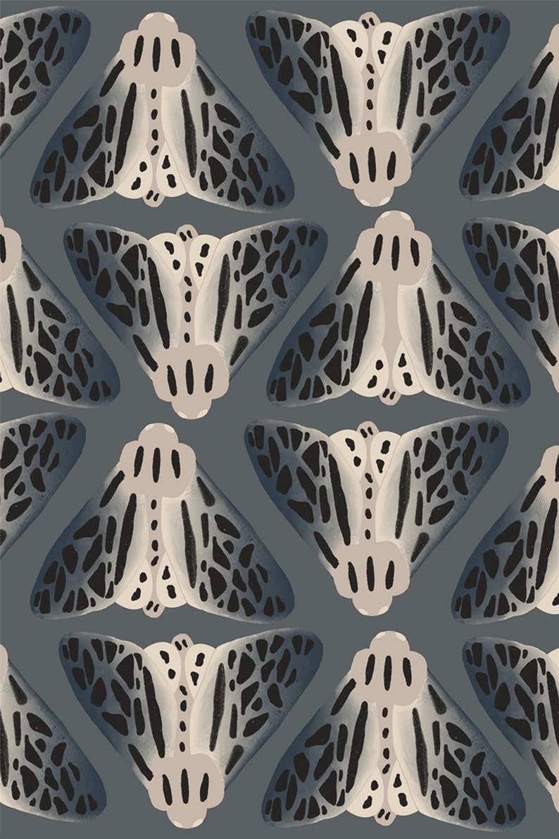 Moths Wallpaper - Etsy