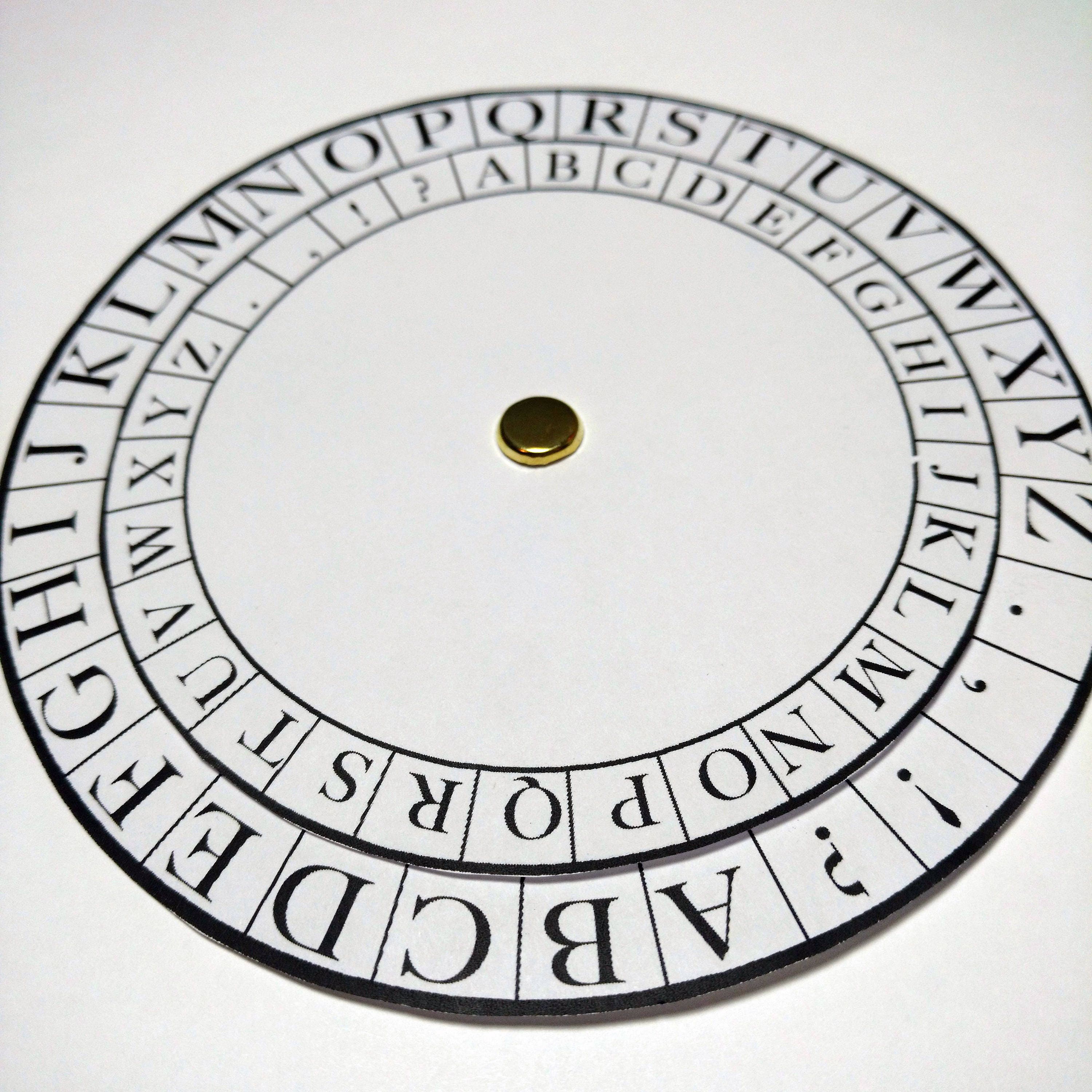 Cipher Wheel Spy Party Favors Escape Room Prop Encoder Etsy