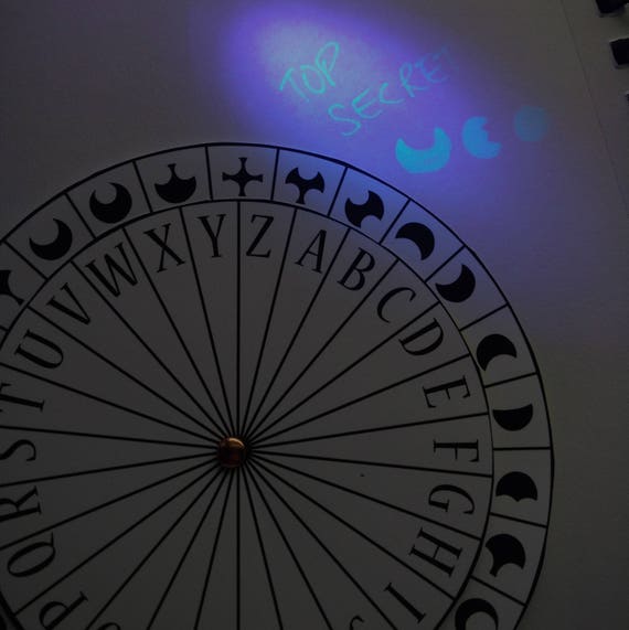 Puzzles Toys & Games Small Cipher Wheel Moon Glyphs and English etna.com.pe