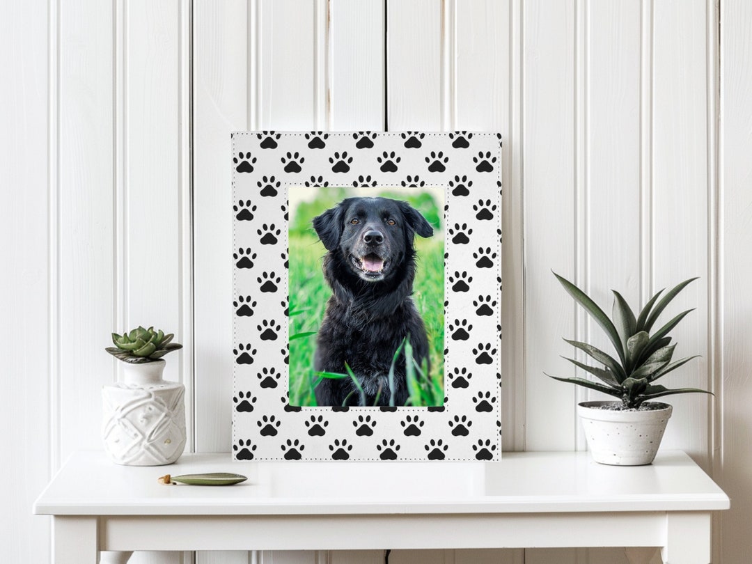 Custom Paw Print Picture Frame, 5x7 Photo Frame, Modern Farmhouse Decor ...