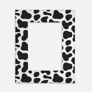 Custom Cow Print Picture Frame, 5x7 Photo Frame, Modern Farmhouse Decor ...