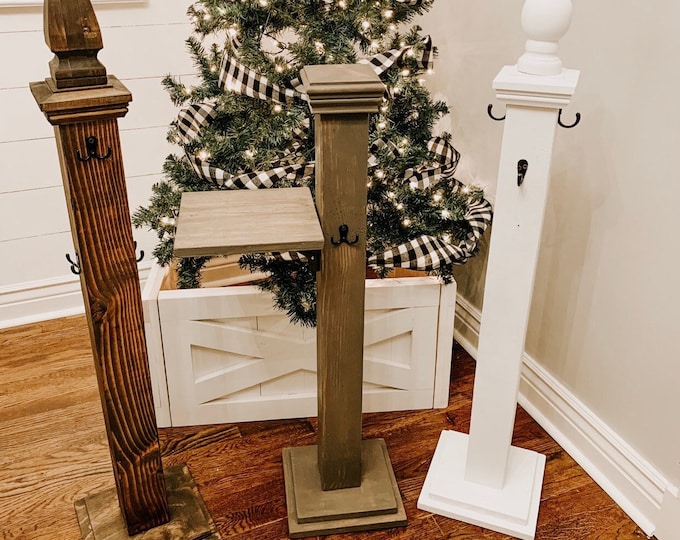 Rustic Stocking Post- Christmas Stocking - Stocking Stand - Stocking ...