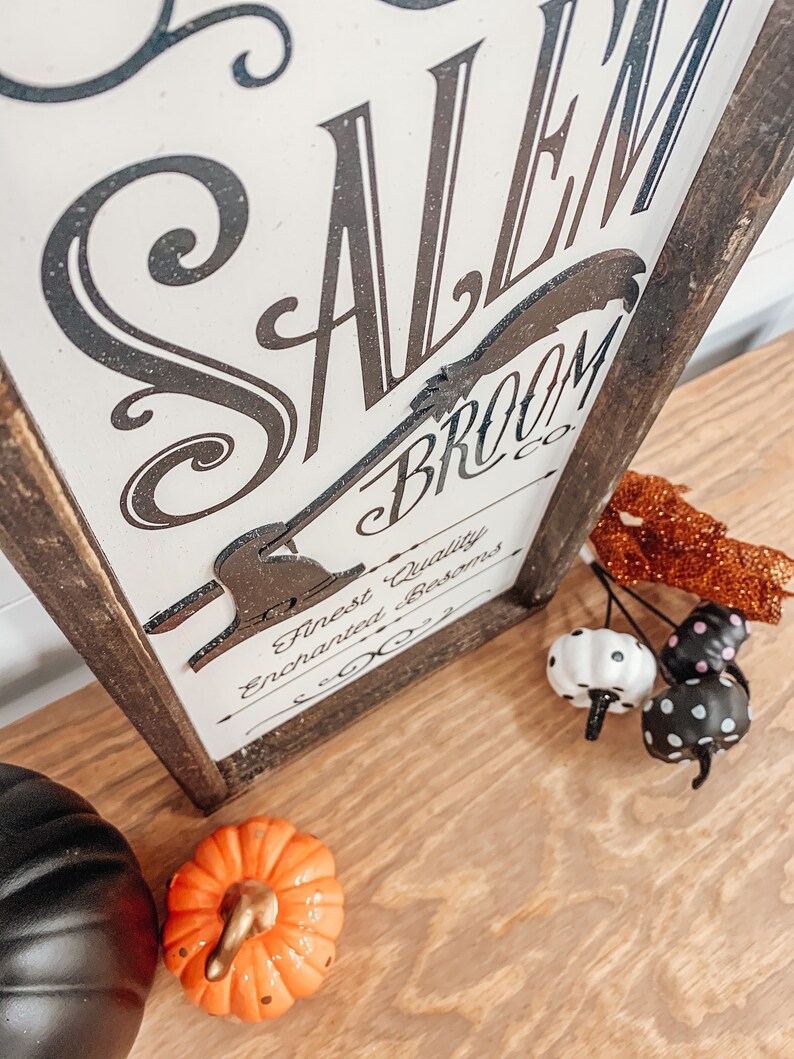 3D Salem Witch Brooms Sign Halloween Sign Witch Sign - Etsy