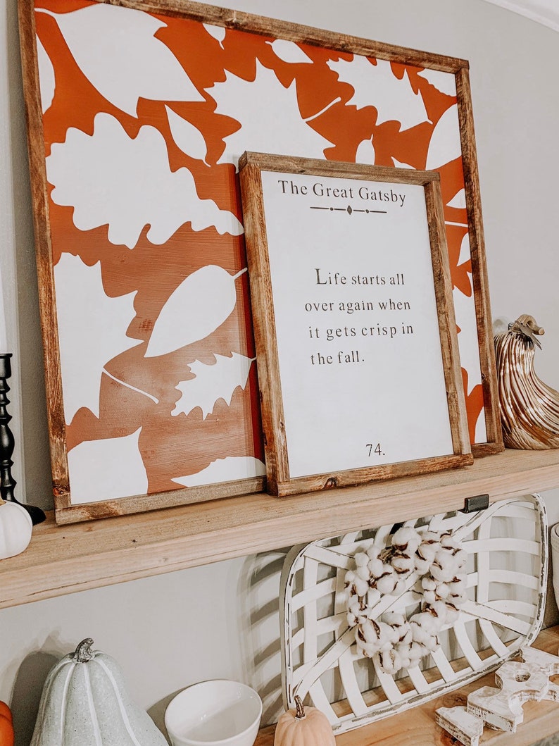 Leaf Background Sign Layered Sign Fall Sign Autumn - Etsy