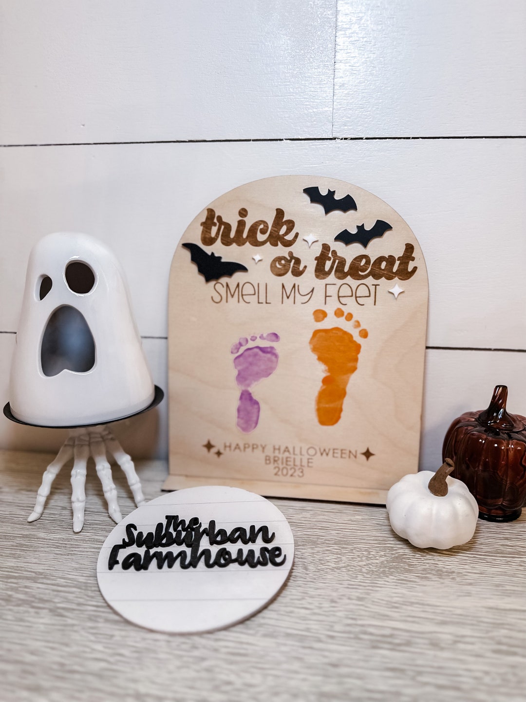 DIY Frankenstein Halloween Handprint Art - Baby Footprint or Hand Sign ...