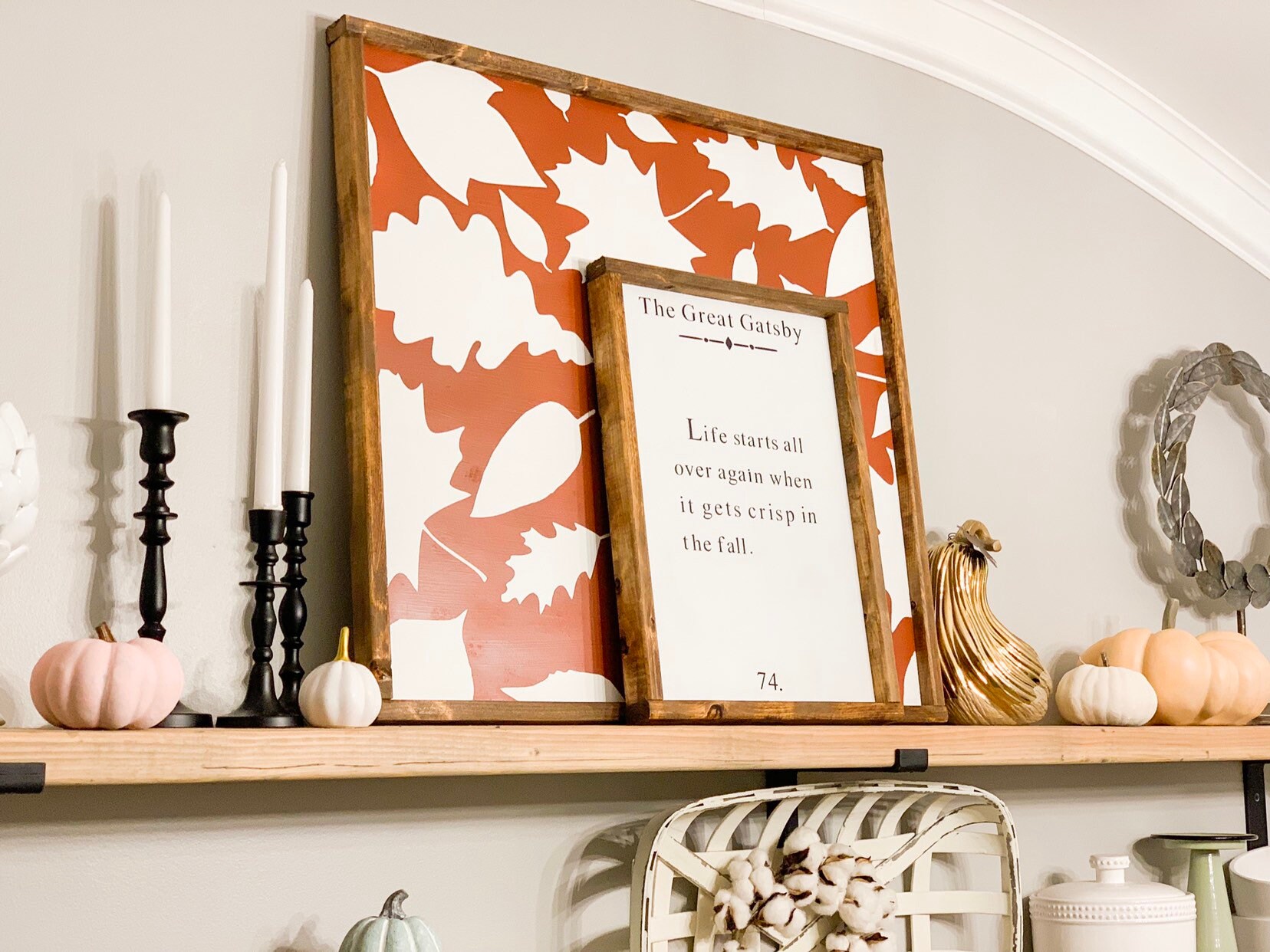 Leaf Background Sign - Layered Sign - Fall Sign - Autumn Leaves Foliage ...