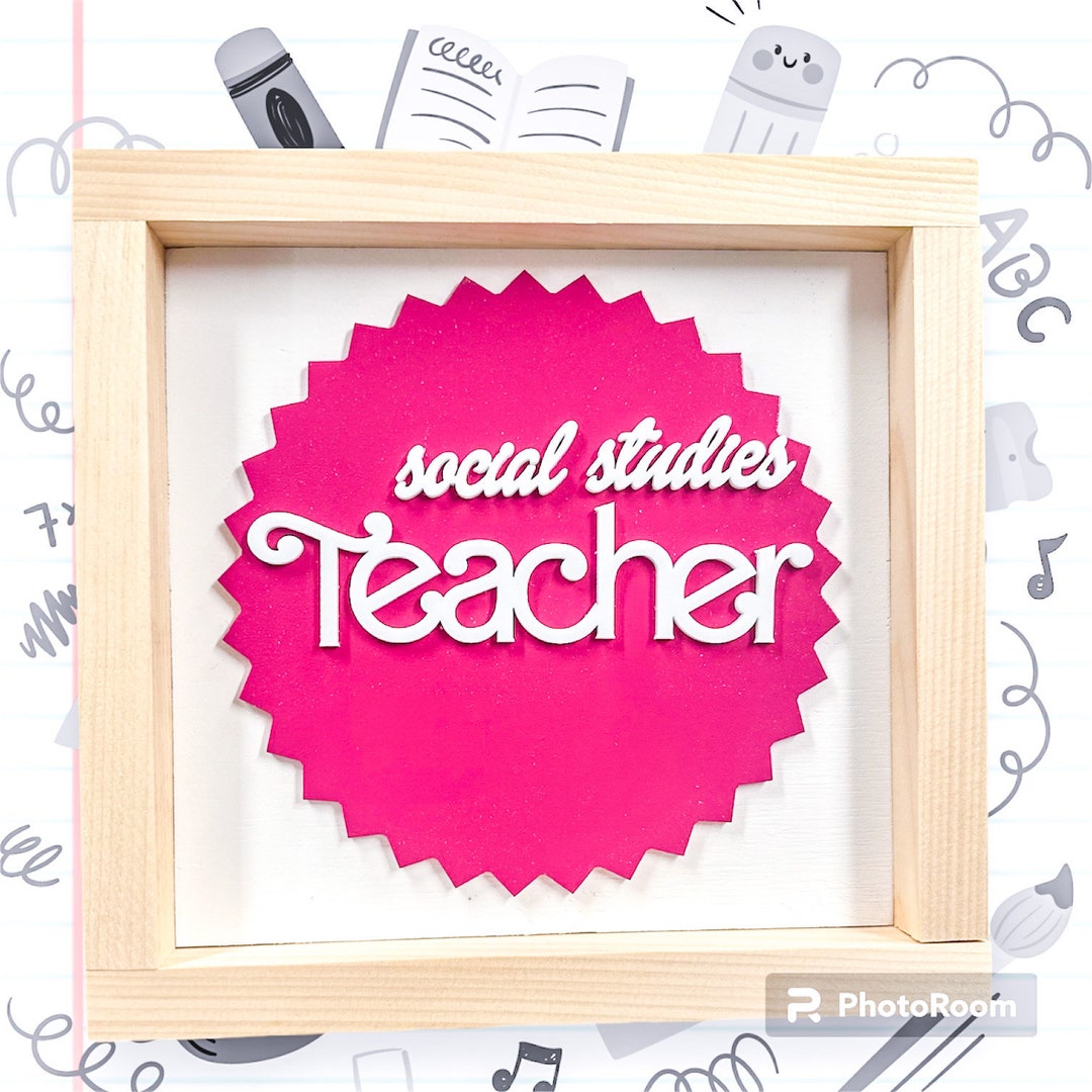 Cute Pink Classroom Decor the Suburban Farmhouse - Teacher Name Sign ...