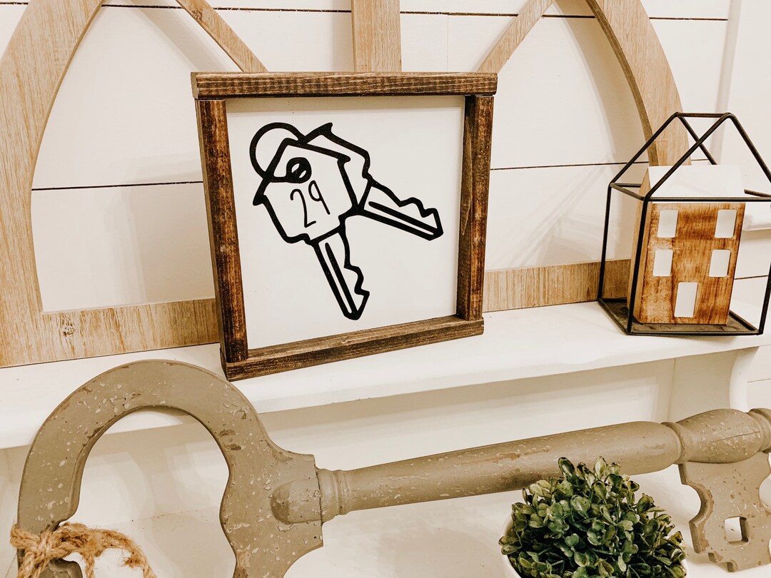 House Key Sign - Housewarming Gift - First Home - Key Sign - Custom Key ...